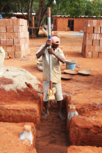 Stabilised Rammed Earth Foundations - Auroville Earth Institute