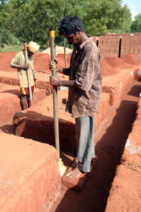 Stabilised Rammed Earth Foundations - Auroville Earth Institute